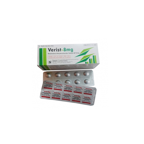 VERIST-8 Betahistine Dihydrochloride 8mg Tablet 100's price in the ...